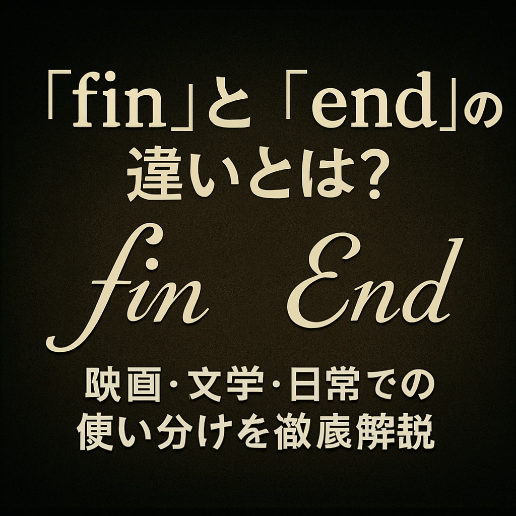 「fin」と「end」の違いとは？映画・文学・日常での使い分けを徹底解説 | 広がるネット